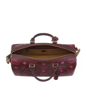 Mcm Ottomar Weekender Bag In Maxi Visetos - Red