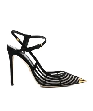 Elisabetta Franchi Sheer Panel High-heeled Sandals - Black