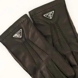 Prada Logo Gloves