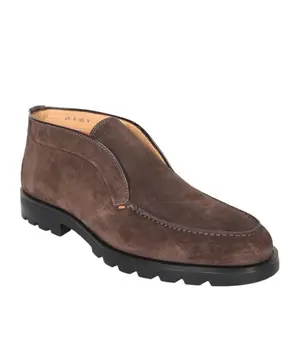 Santoni Round Toe Slip-on Loafers