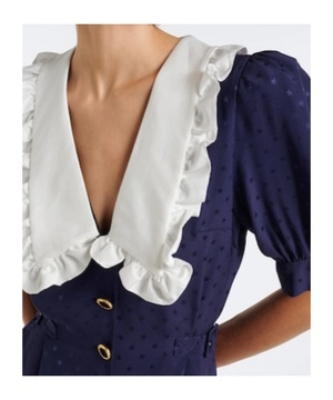 Alessandra Rich Belted Silk Jacquard Minidress