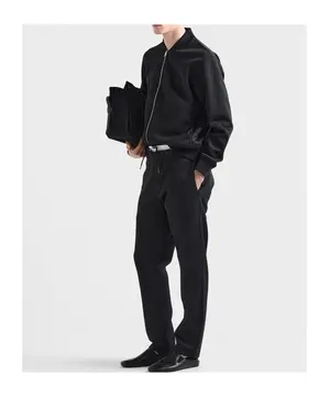 Prada Zip-up Bomber Jacket With Pockets