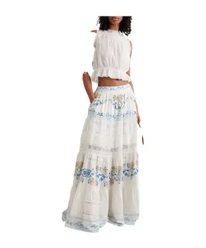 Camilla Floral Tiered Maxi Skirt