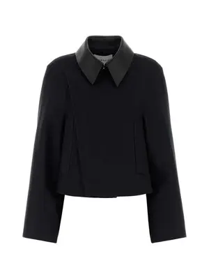 Givenchy Cotton And Wool Blend A-line Jacket - Blue