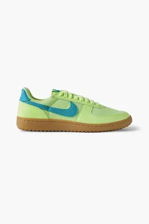 Nike Field General '82 Shell And Leather Sneakers - Bright Green
