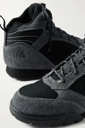 Nike Torre Mid Mesh And Brushed Suede Sneakers