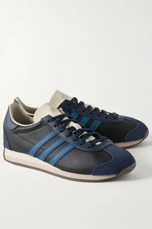 Adidas Country Suedetrimmed Leather Sneakers