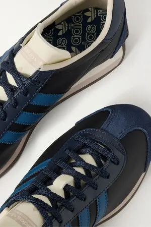 Adidas Country Suedetrimmed Leather Sneakers