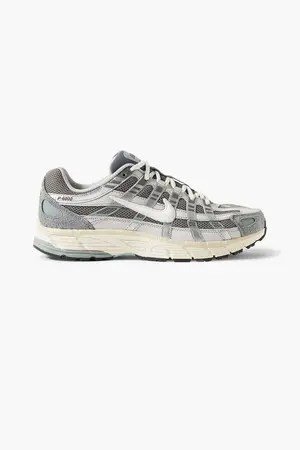 Nike P6000 Suede, Leather And Mesh Sneakers - Light Gray