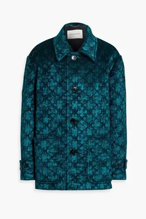 Dries Van Noten Jacquard Jacket - Teal