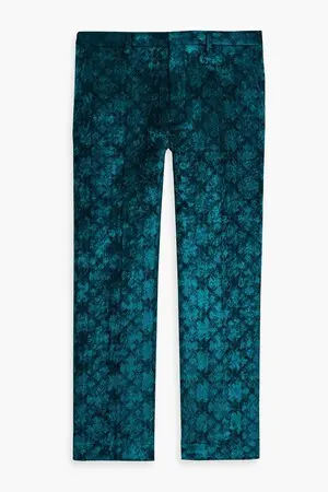 Dries Van Noten Jacquard Pants - Petrol