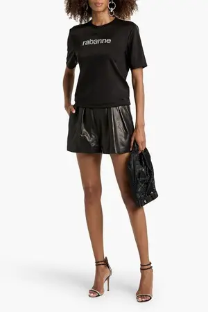 Rabanne Crystalembellished Satin Tshirt