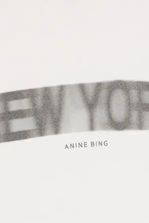 ANINE BING Cason Printed Cottonjersey Tshirt