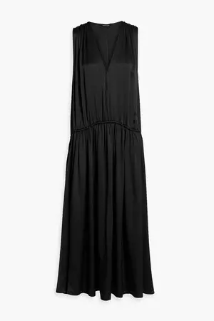 ANINE BING Mia Silksatin Midi Dress