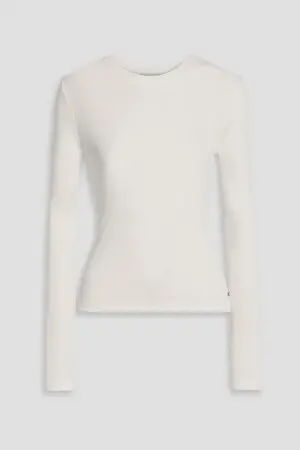 ANINE BING Micro Modal And Cashmere-blend Top