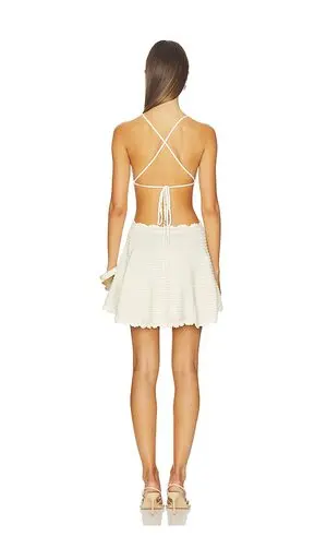 Retrofete Aisola Crochet Dress In Neutral
