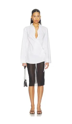 DL1961 Agnes Wrap Top In White