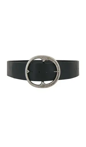 8 Other Reasons Belt With Statement Circular Buckle - Black
