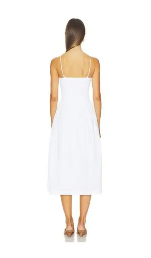 Madewell Ribbed Poplin Smocked Bodice Dress