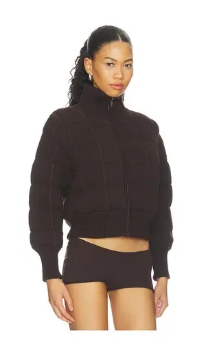 ISA BOULDER Ripped Quilt Bomber Jacket