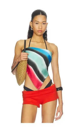 INDAH Printed Square Scarf In Multi