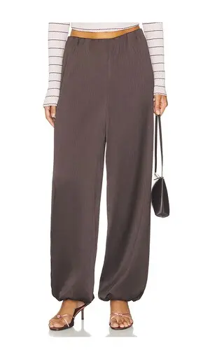 Vince Mid Waist Plisse Crinkle Pant