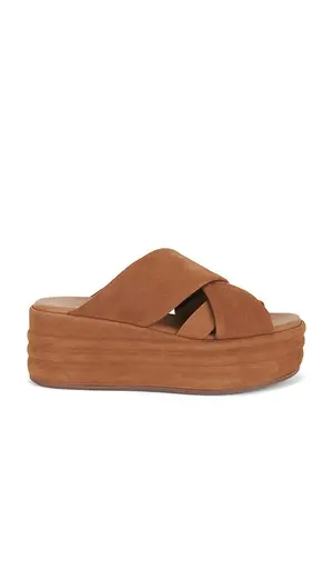 Free People Wanderbay Flatform Sandal - Latte