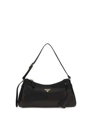 Prada Aimée Leather Shoulder Bag - Black