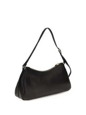 Prada Aimée Leather Shoulder Bag - Black