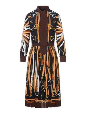 Gucci Printed Silk Chemsier Dress - Brown