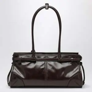 Prada Bonnie Medium Handbag In Dark Calf Leather