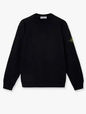 Stone Island Cotton Sweatshirt With Side Logo Patch