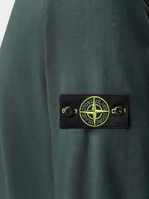 Stone Island Cotton Sweatshirt With Side Logo Patch - Multicolor