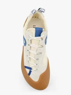 Loewe Grip Nylon And Suede Lace-up Sneakers With Contrasting Logo - Multicolor