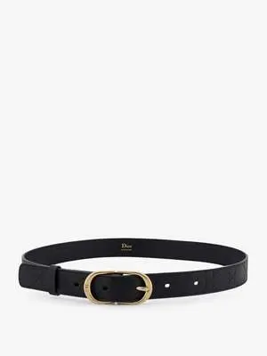 Dior Leather Belt With Engraved Logo Buckle - Multicolor