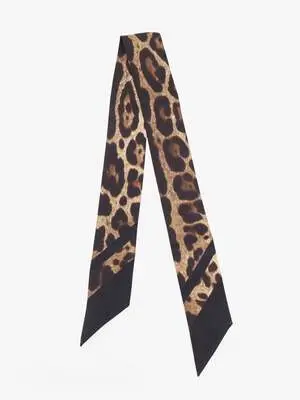 Dolce & Gabbana Silk Bandeau With Animal Print