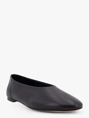 TOTEME Leather Ballerinas - Black