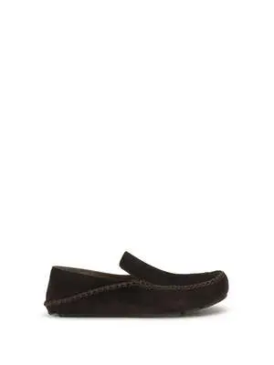 Loewe Rambla Suede Calfskin Loafers - Brown
