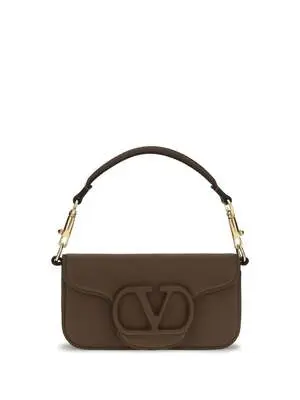 Valentino Garavani Mini Locò Shoulder Bag In Calfskin - Brown
