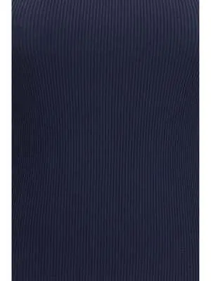 Max Mara Ribbed Jersey Tank Top - Blue
