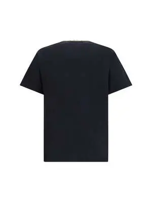 Burberry Cotton T-shirt With Check Trims