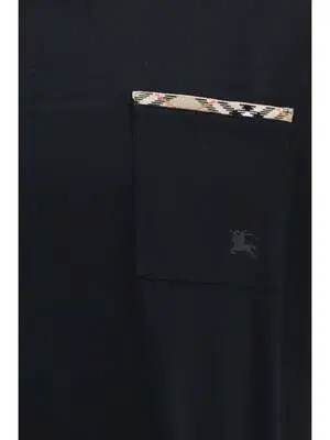 Burberry Cotton T-shirt With Check Trims