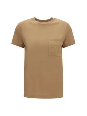 Max Mara Papaia Monogram Cotton T-shirt - Cream