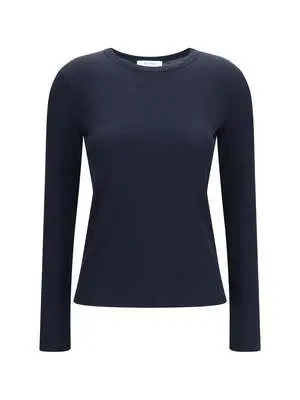Max Mara Ribbed Long-sleeve Crew Neck Sweater - Blue