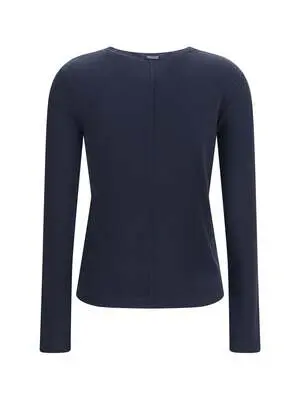 Max Mara Ribbed Long-sleeve Crew Neck Sweater - Blue