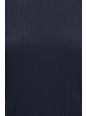 Max Mara Ribbed Long-sleeve Crew Neck Sweater - Blue