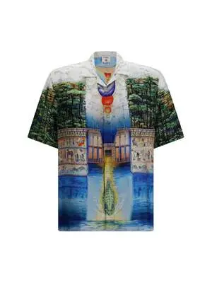 Casablanca Casablanca Men Trompe L’Oeil Printed Shirt Multicolor