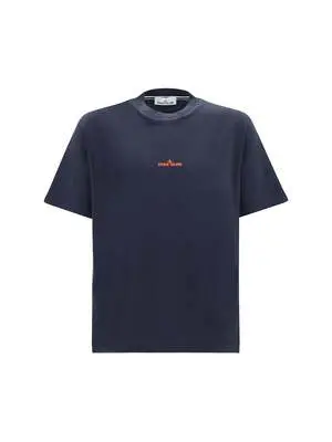 Stone Island Center Logo T-shirt - Blue