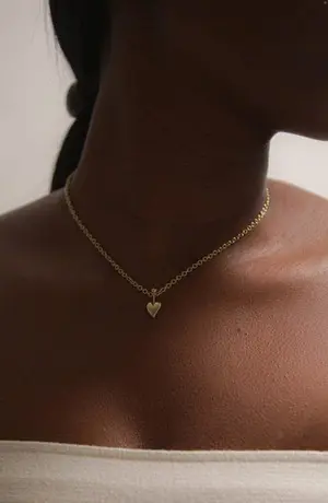 YOJ Mini Heart Pendant Rope Chain Necklace