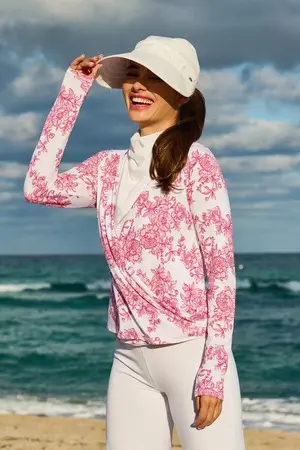 Coolibar Vrae Fashion Wrap - Fuchsia Pink